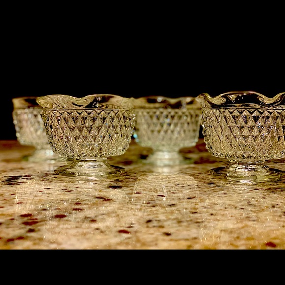 Accents | Indiana Glass Diamond Point Clear Glass 3 14 | Poshmark